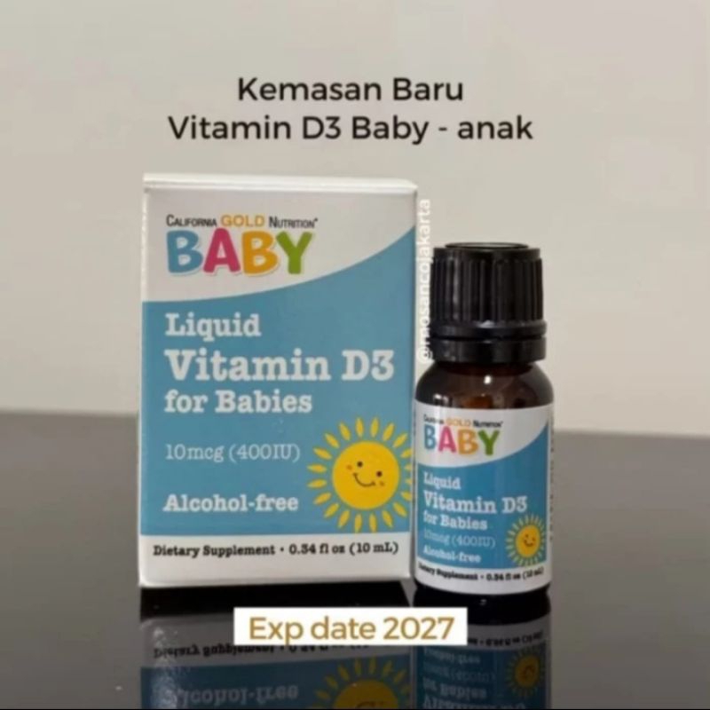 Jual California Gold Nutrition baby vitamin D3 400IU | Shopee Indonesia