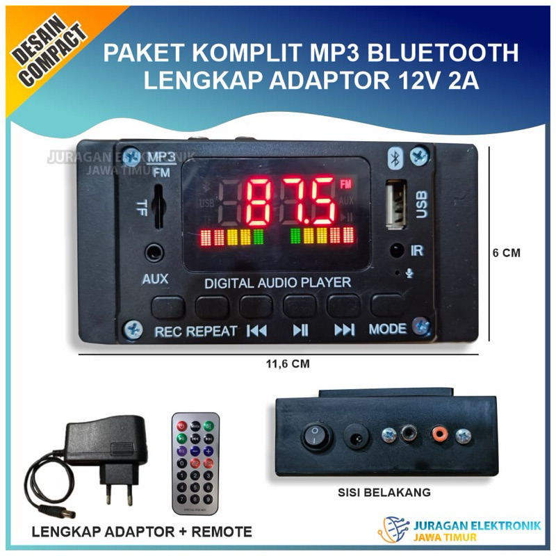 Jual PAKET LENGKAP MP3 BLUETOOTH + ADAPTOR SIAP PAKAI VERSI 4 UNTUK ...