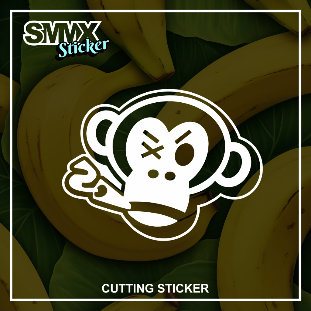 Jual Cutting Sticker Stiker Monkey Smoke | Shopee Indonesia