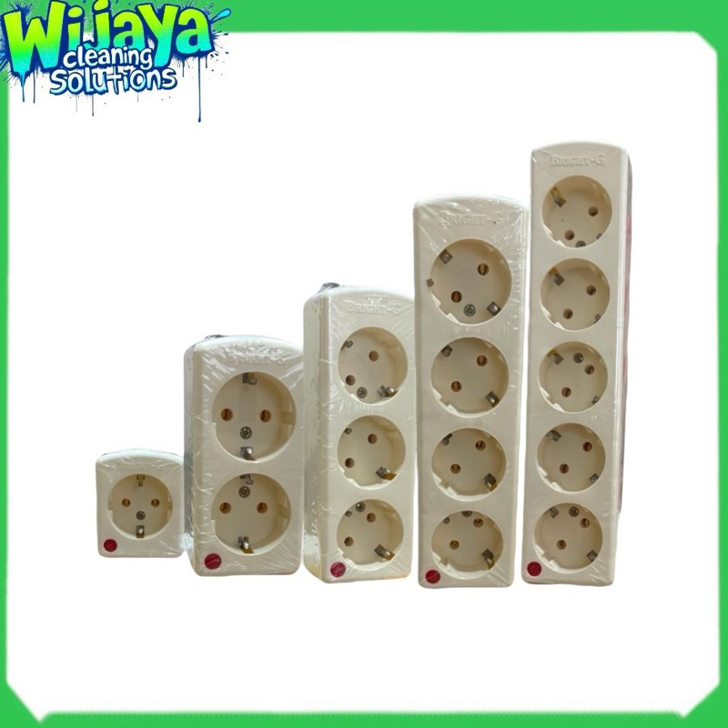 Jual Bright G stop kontak Arde Kuningan Dengan Lampu indikator 1 2 3 4 ...