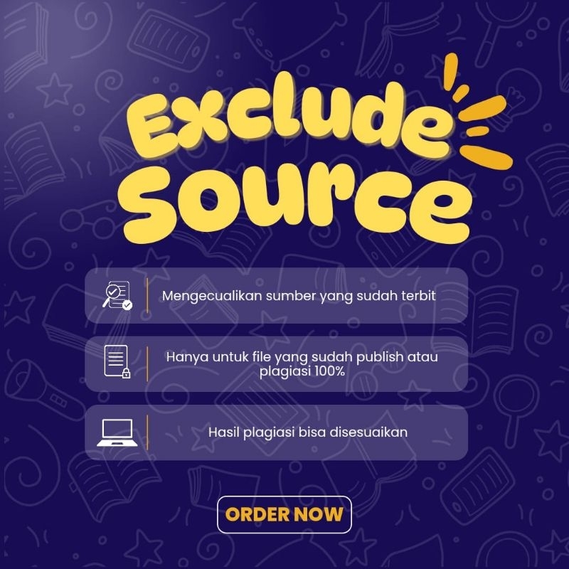 Jual Exclude source (mengecualikan sumber yang sudah terbit / self plagiasi) | Shopee Indonesia