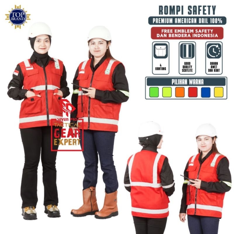 Jual ROMPI SAFETY VEST| LAPANGAN|ROMPI KERJA|ROMPI PROYEK | Shopee ...