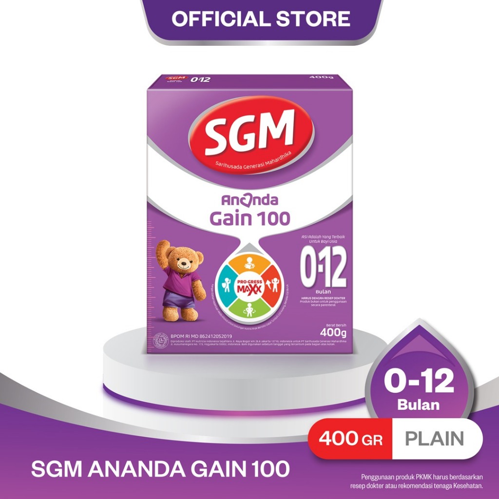 Jual SGM Ananda Gain 100 400 g - Susu Berisiko Gagal Tumbuh 0-12 Bulan ...