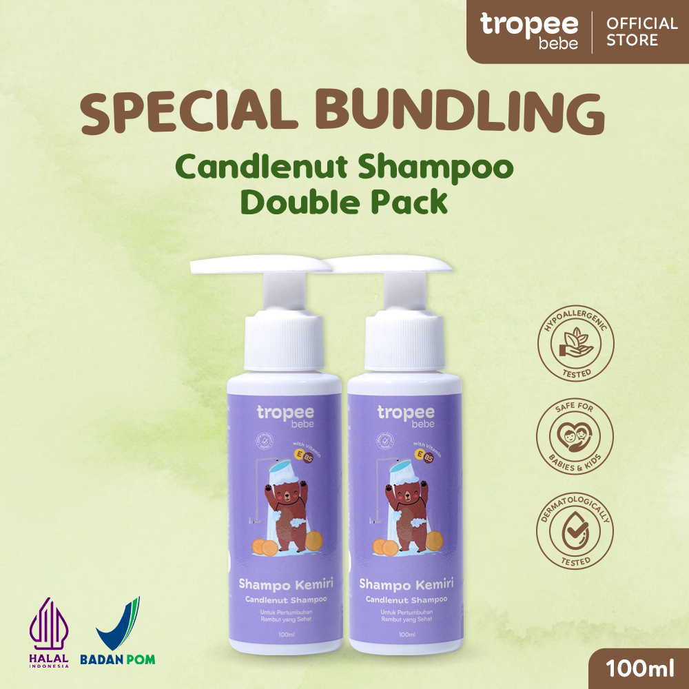 Jual Tropee Bebe Candlenut Shampoo 100ml Double Pack | Sampo Kemiri ...