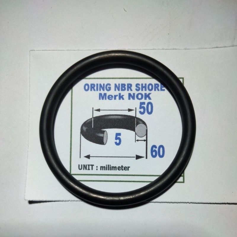 Jual oring 5 x 50 x 60 mm NBR shore 70 NOK | Shopee Indonesia