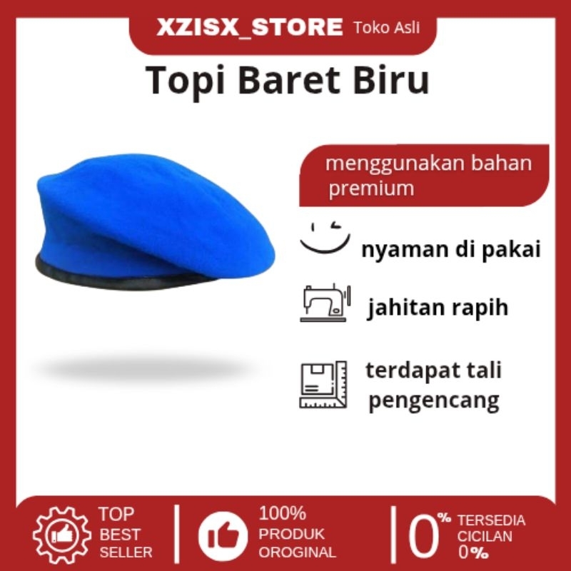 Jual Topi Baret TNI, Baret Polisi Militer, Kabaret Biru, Kabaret Biru ...