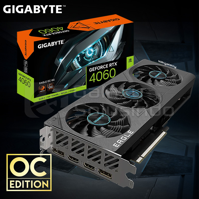 Jual GIGABYTE GeForce RTX 4060 EAGLE 8GB OC GDDR6 - ADA Lovelace RTX4060 DDR6 VGA | Shopee Indonesia