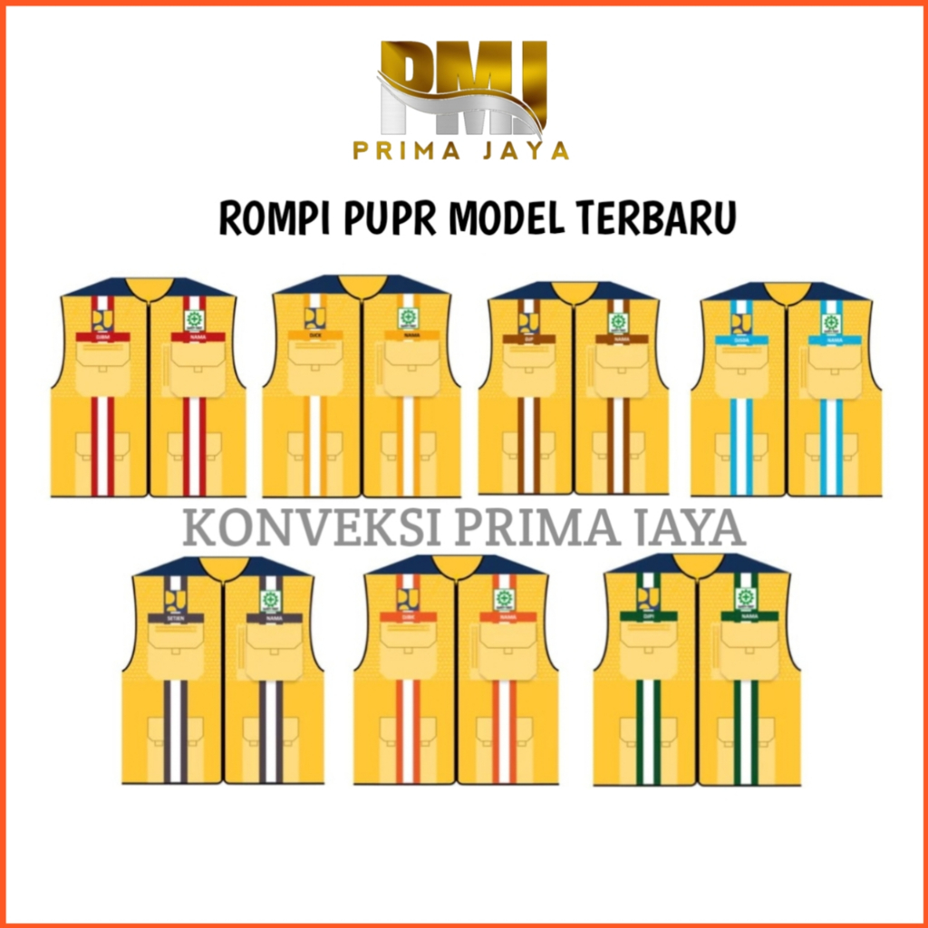 Jual Rompi pupr model terbaru, rompi safety, proyek lapangan, custome ...