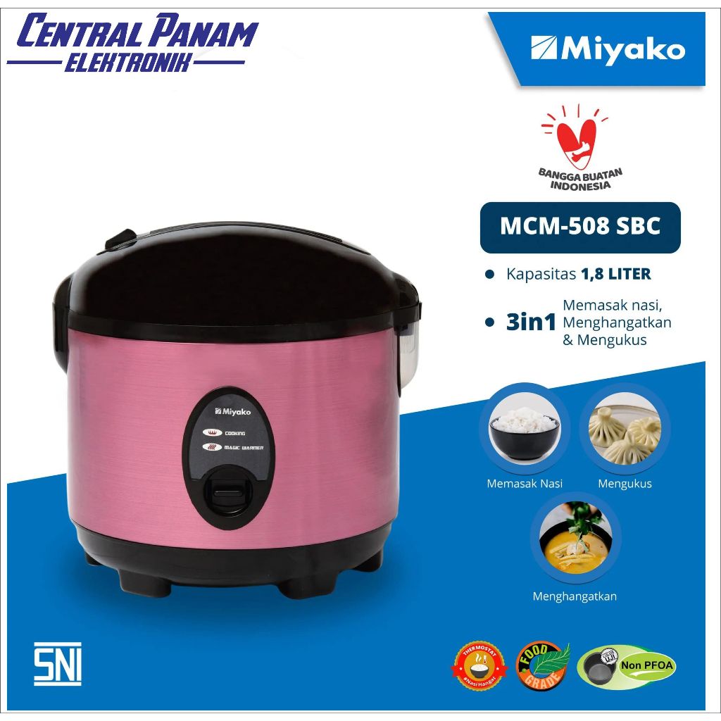 Jual MIYAKO Magic Warmer Plus MCM-508 SBC Central Panam Elektronik ...