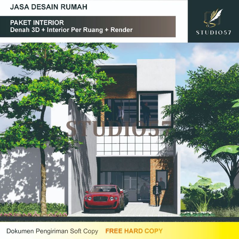Jual Paket Interior - Studio57 Jasa Desain Rumah Denah 3D + Per Ruang ...