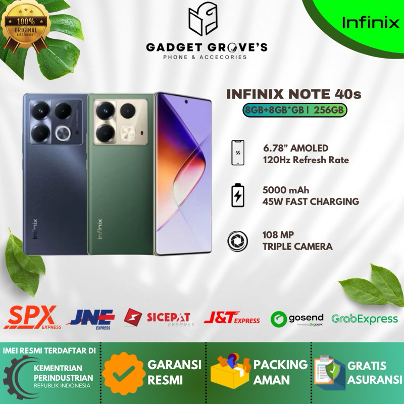 Jual [GARANSI RESMI] INFINIX NOTE 40s RAM 8/256GB (+8GB EXTENDEDRAM ...