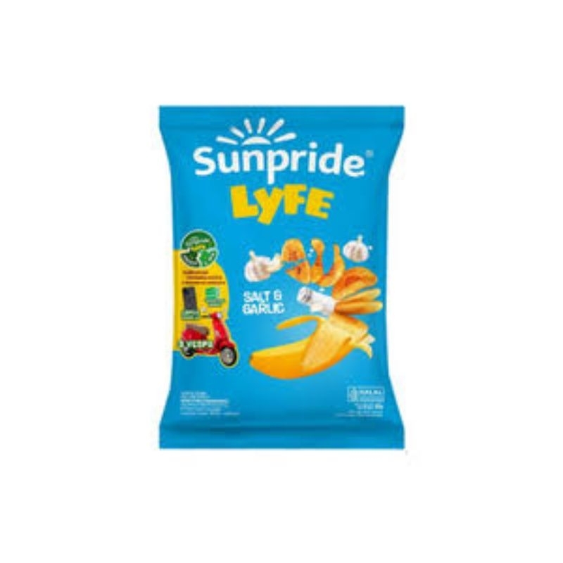Jual Sunpride lyfe salt & garlic 55gr sale exp April 2025 kripik pisang rasa bawang gurih dan ...