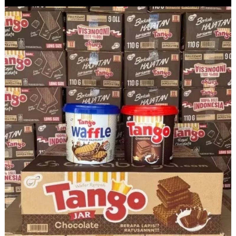 Jual Wafer Tango jar rasa chocolate / Tango waffle choco hazelnut 240gr ...