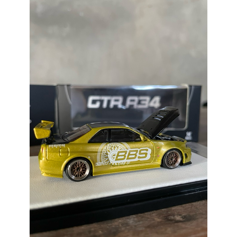 Jual TimeMicro Time Micro 1:64 Nissan Skyline GT-R R34 Z-Tune Dark Gold ...