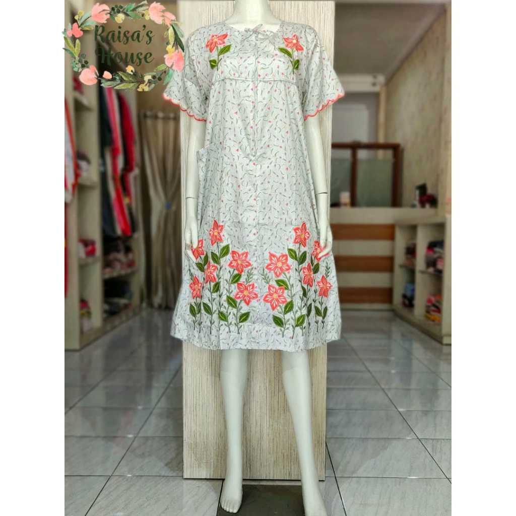 Jual DASTER PENDEK BORDIR KHAS MALANG | BUNGA TULIP - HIJAU PISTACHIO ...