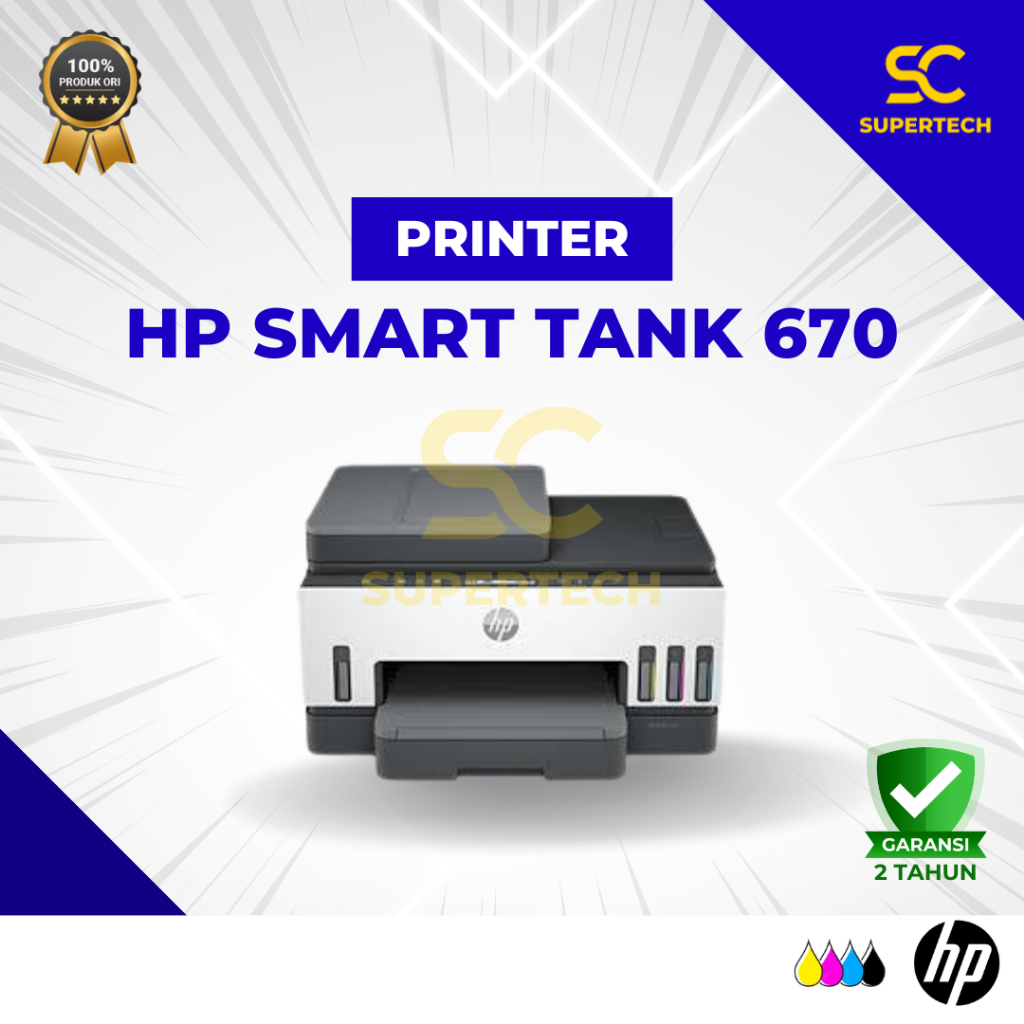 Jual Printer HP Smart Tank 670 Wireless All In One | Shopee Indonesia