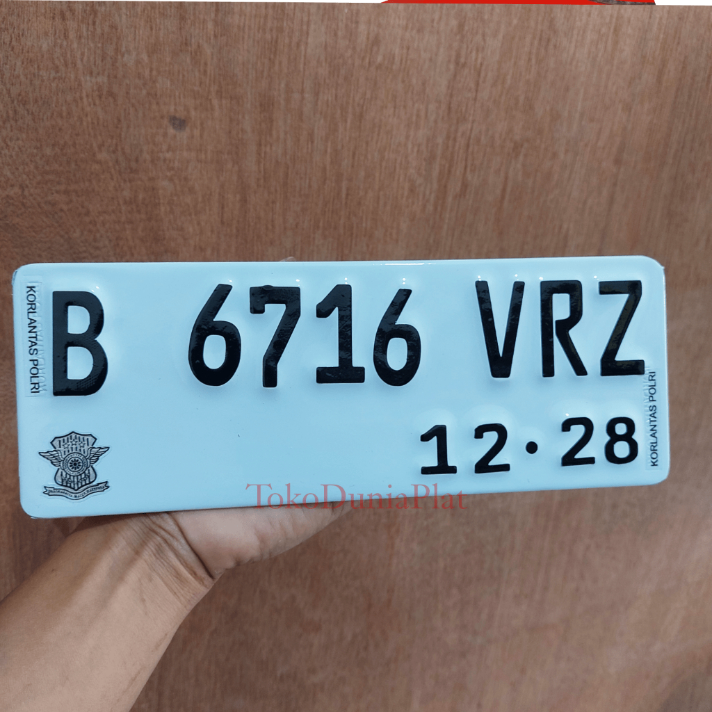 Jual cetak angka plat nomor motor baut tanam lipat angka PUTIH BARU ...
