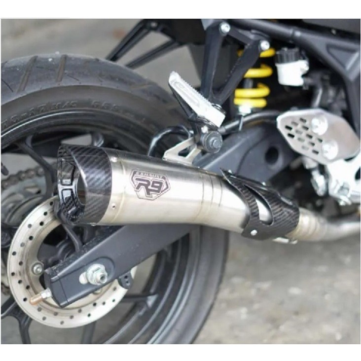 Jual Knalpot R9 h2 yamaha r25 mt25 full system ss knalpot racing carbon ...
