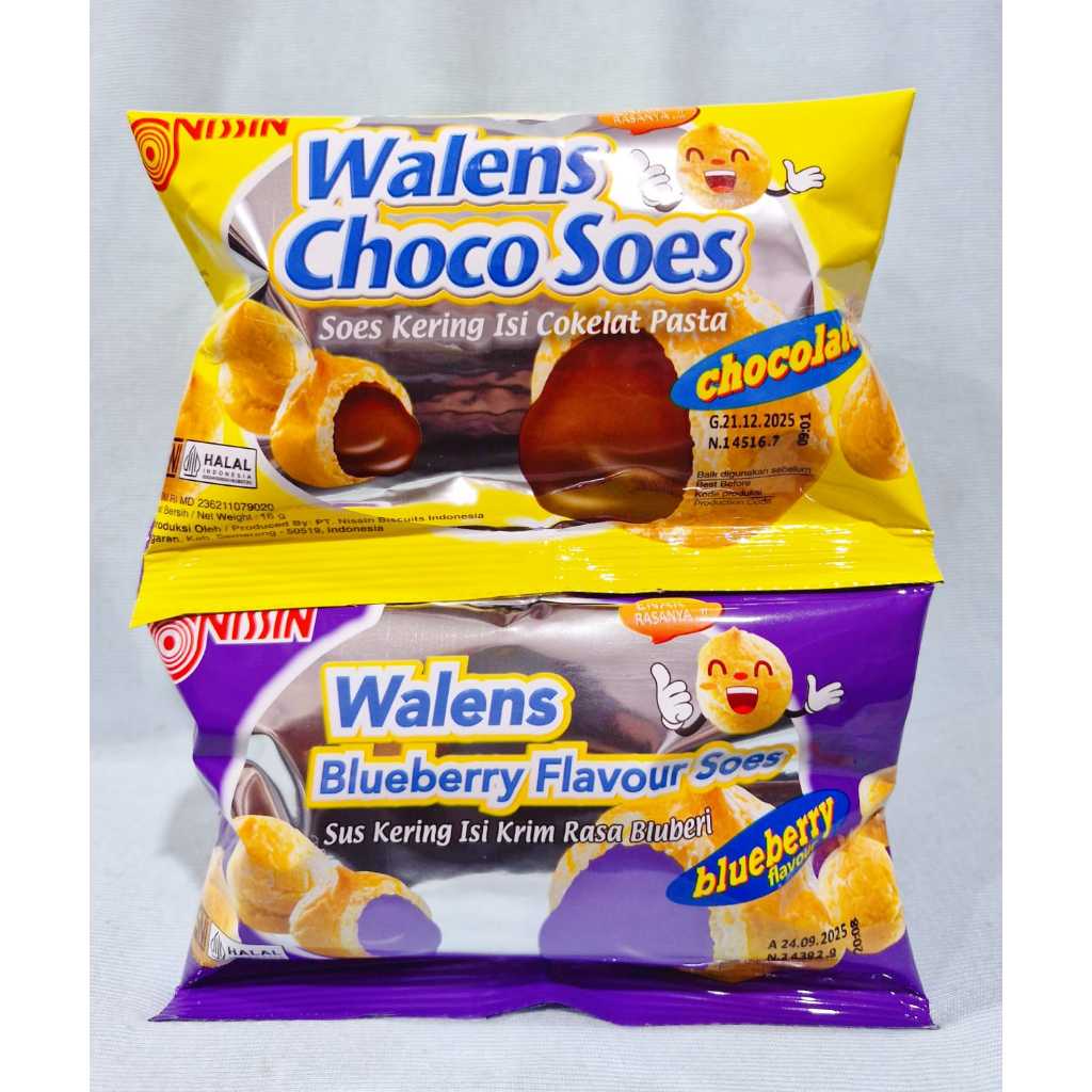 Jual Nissin Walens Choco Soes / Walens Blueberry Soes (5 Pcs x 15 gr ...