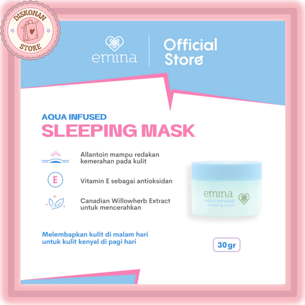 Jual Emina Aqua Infused Sleeping Water Mask ~ Masker Tidur Krim 30 Gr ...