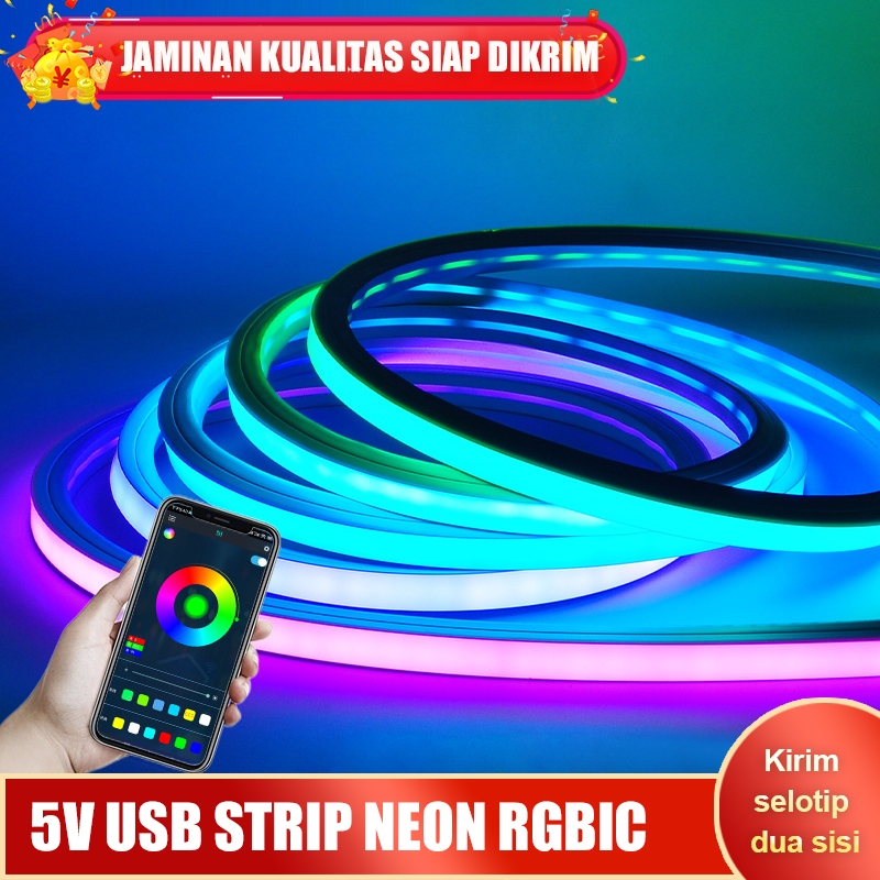 Jual Lampu LED RGB 5 Volt Remote Control dan Antarmuka USB Bluetooth Ambient Light Strip 2-5 ...
