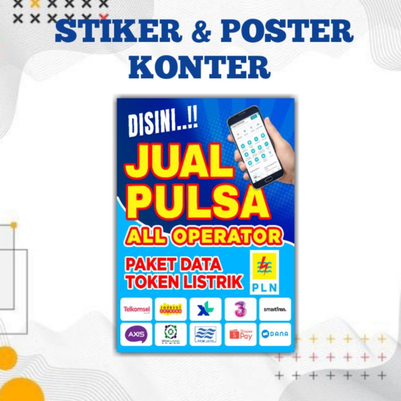 Jual STIKER / POSTER ISI PULSA KUOTA + LAMINASI GLOSSY | Shopee Indonesia