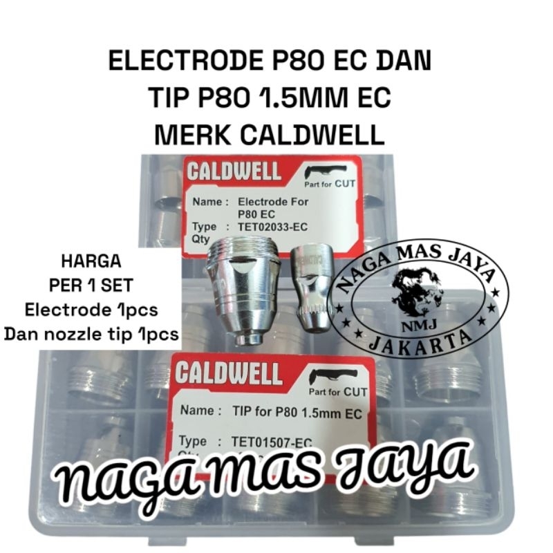 Jual NOZZLE ELECTRODE P80 EC CALDWELL / MATA PLASMA CUTTING CUT 100 ...