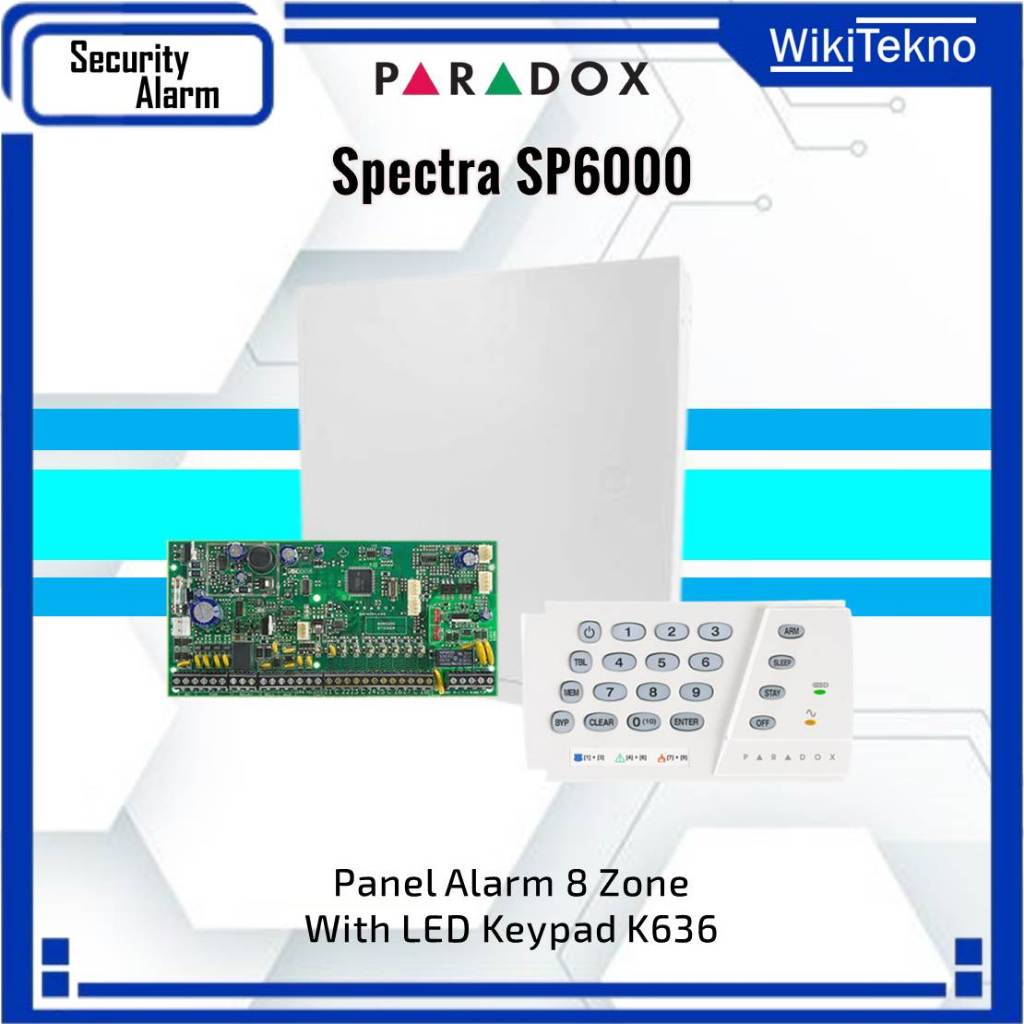 Jual Panel Alarm 8 Zone Paradox Spectra SP6000 with LED Keypad | Shopee ...