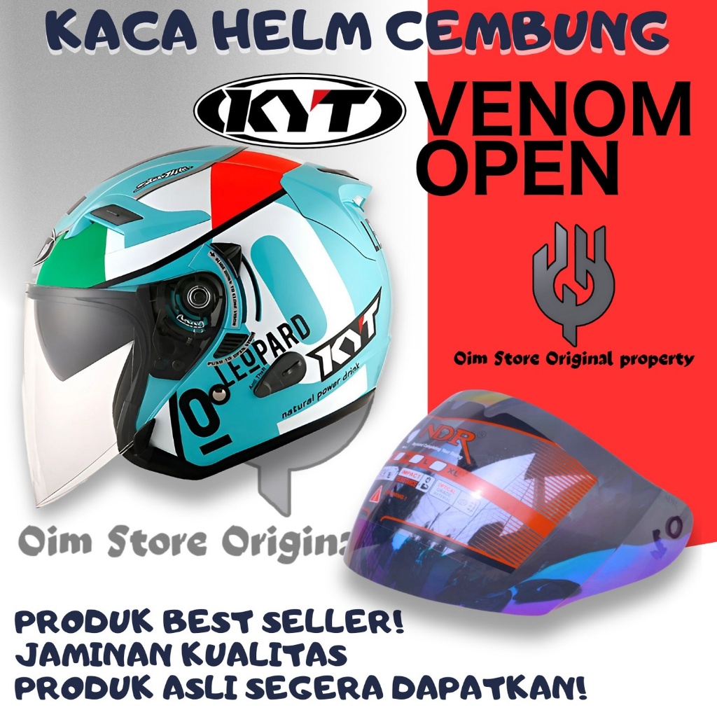 Jual Kaca Helm CEMBUNG Visor for KYT VENOM OPEN - enchanced UV ...