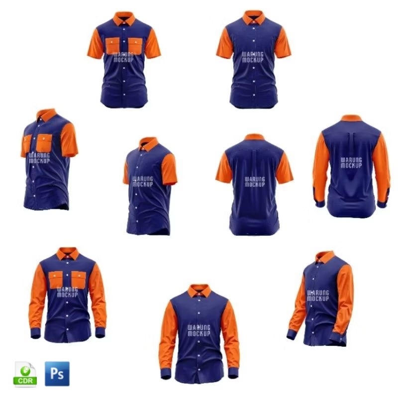 Jual MOCKUP BAJU KEMEJA PDL LS & SS PRIA | Shopee Indonesia