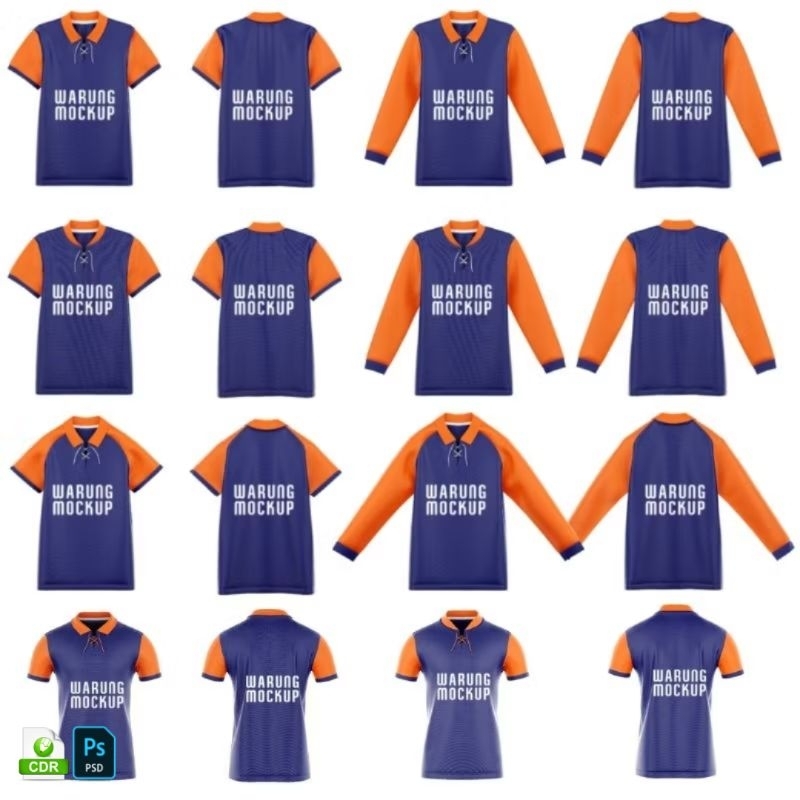 Jual Mockup Jersey Kerah Tali | PSD Photoshop | Corel Draw | Shopee ...