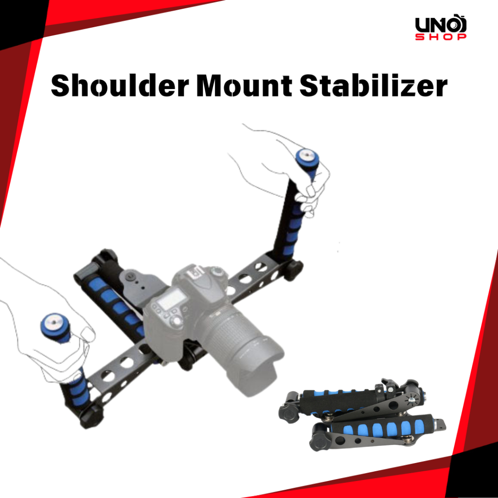 Jual Shoulder Mount Stabilizer Kamera Foldable Rig for DSLR Mirrorless ...