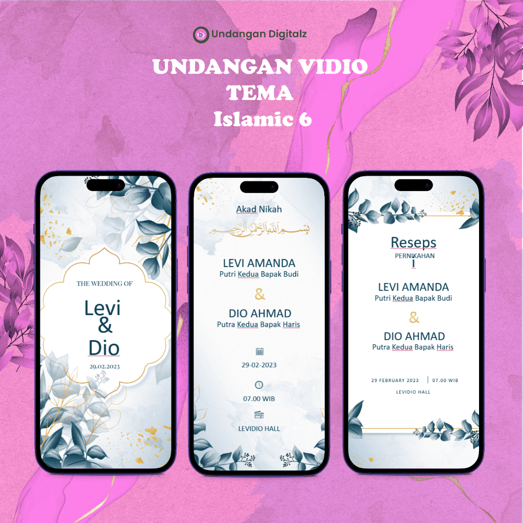 Jual Undangan Video Pernikahan Tema Islamic 6 | Shopee Indonesia