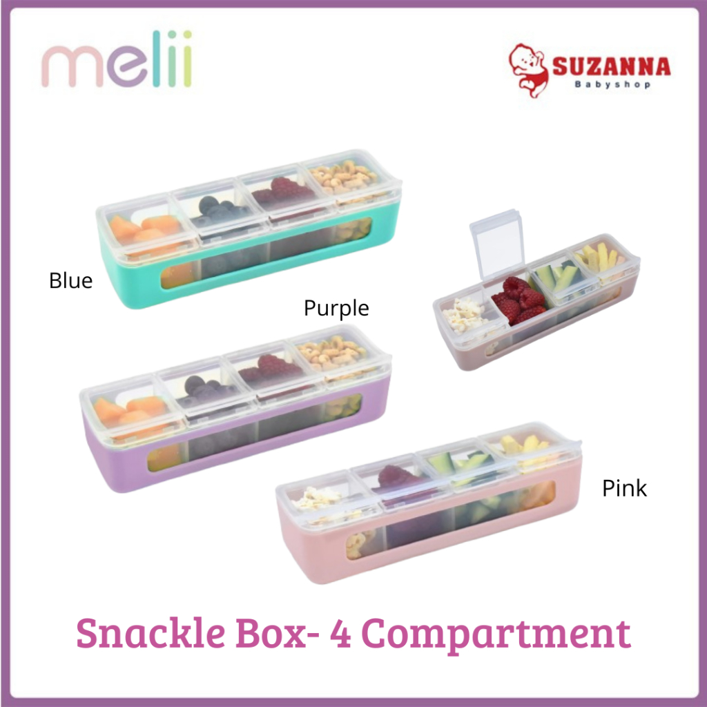 Jual Melii Snackle Box- 4 Compartment - Kontainer Makanan | Shopee ...