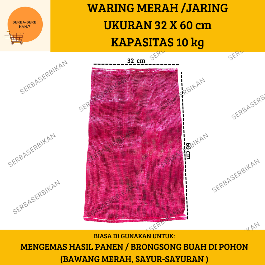 Jual WARING WADAH SAYUR KENTANG BUAH WARNA MERAH 32X60cm 10kg | Shopee ...