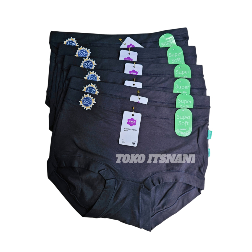 Jual Cd Wanita Sorex 1238 Khusus Hitam | Celana Dalam Sorek Super Soft Cutting Maxi | Shopee ...