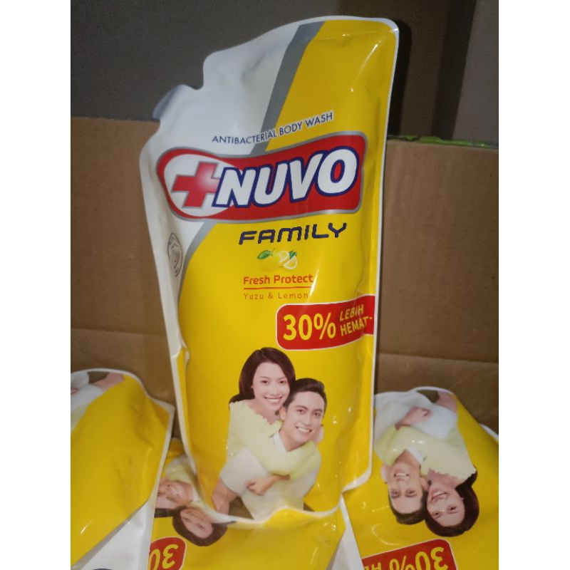 Jual NUVO bodywash fresh protect yellow size besar 800ml refill sabun ...