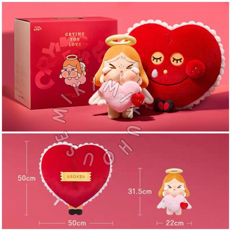 Jual POPMART CRYBABY CRYING FOR LOVE SERIES PLUSH GIFT BOX HEART ANGEL ...