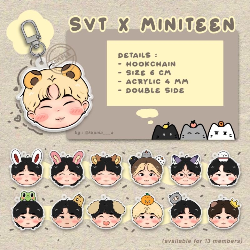 Jual svt x miniteen keychain, popsocket & sticker set | Shopee Indonesia