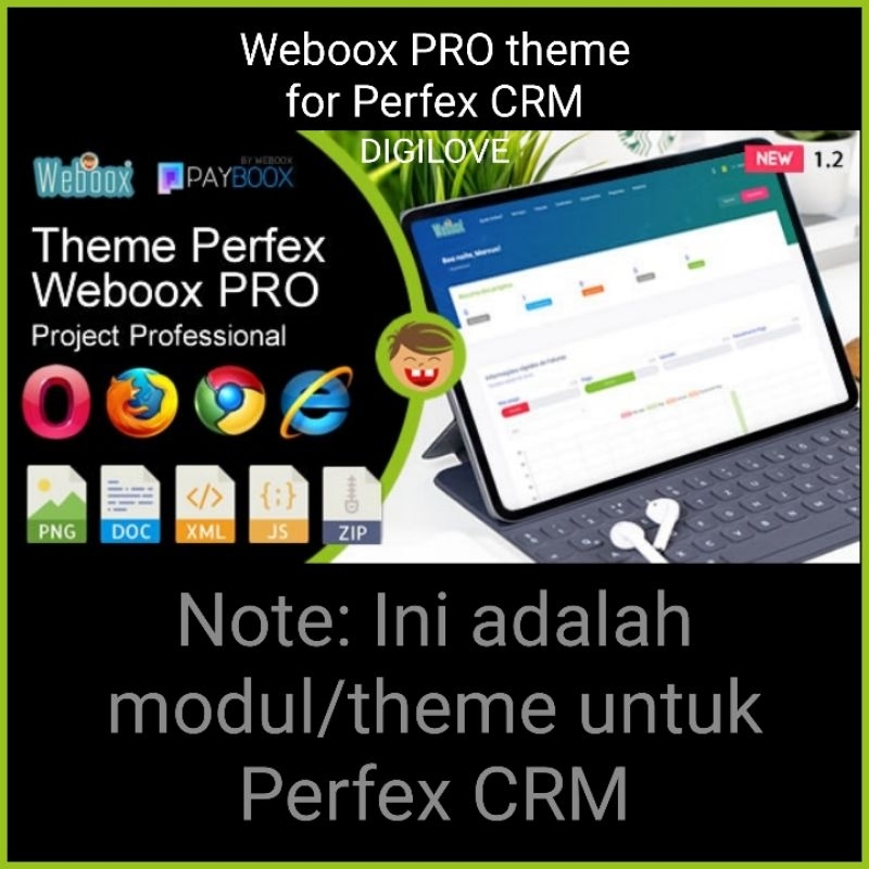 Jual Weboox PRO theme for Perfex CRM | Shopee Indonesia