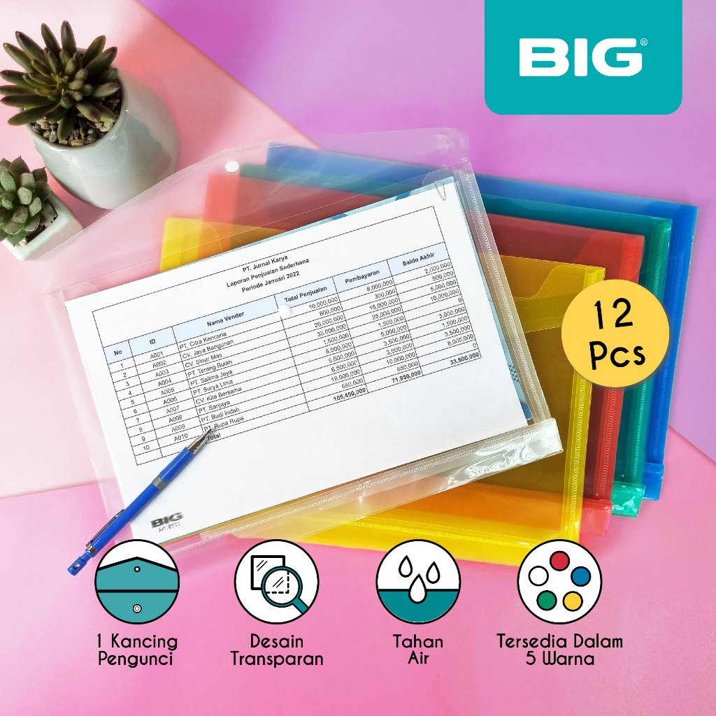 Jual 12 Pcs BIG Map Kancing F4 Folio Plastik Transparan Dokumen Punggung MF-8111 | Shopee Indonesia
