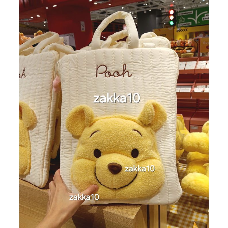 Jual Ohsome Disney Tas Laptop Winnie the Pooh Egradable Cream Picnic ...