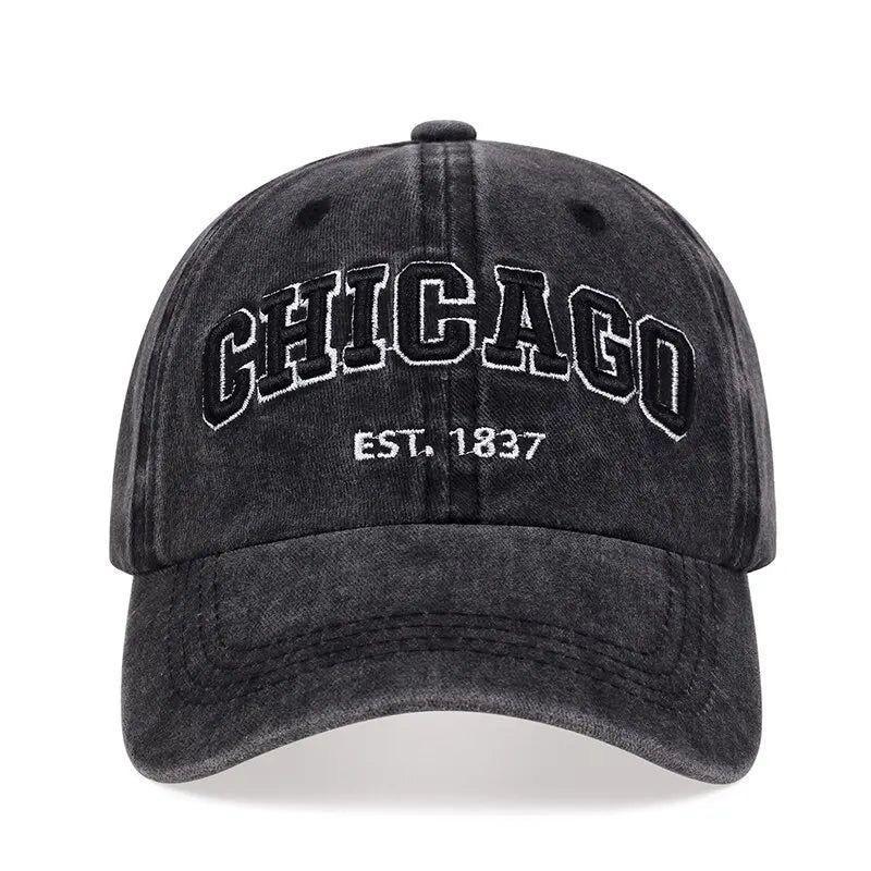 Jual Topi Baseball Bordir Chicago Est 1837 Terbaru Motif Cotton Denim ...