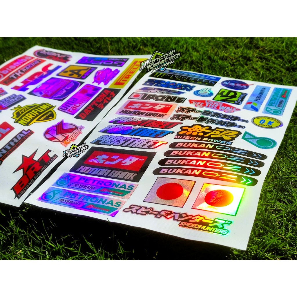 Jual sticker racing pack hologram cutting stiker helm dan motor ...