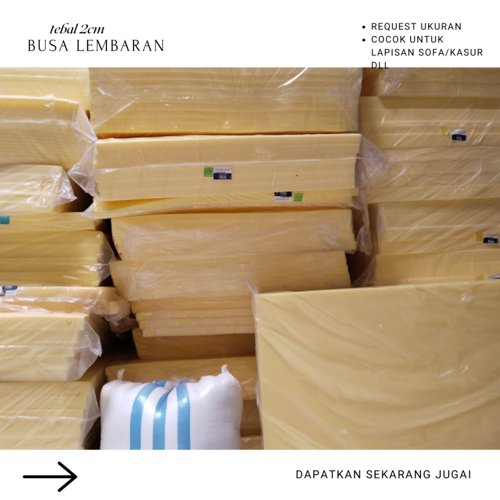 Jual Busa Lembaran Meteran Ukuran 100x150x3 Alas Kasur Kursi Surpet ...