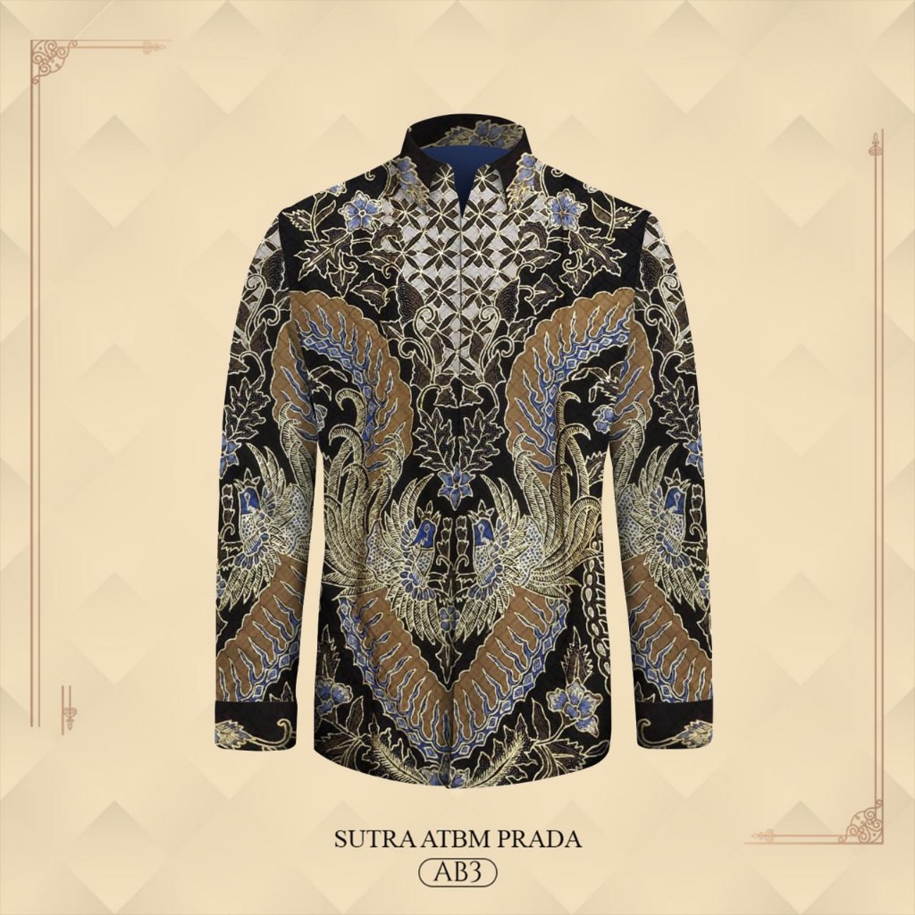 Jual NRfashion17 - Kemeja batik formal prada pola bahan atbm sutera ...