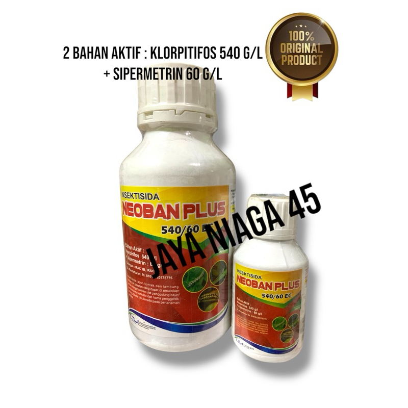 Jual Neoban Plus 540/60 EC, 2 Bahan Aktif (klorpirifos 540 g/l ...