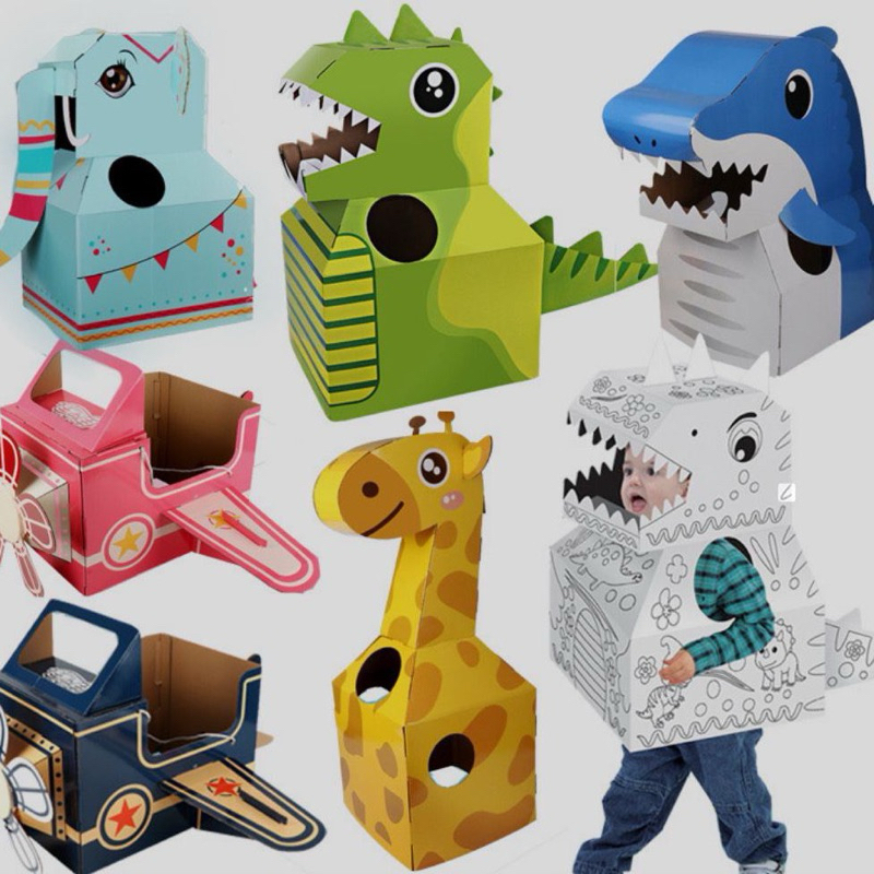 Jual Kostum dinosaurus DIY painting /kostum astronot roket/ kostum ...