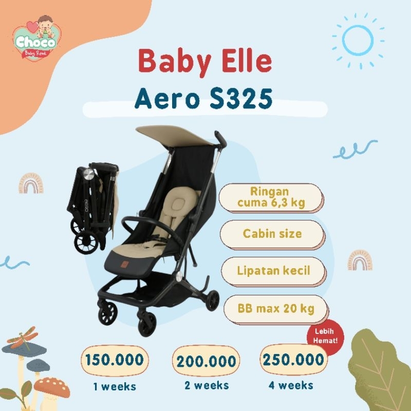 Jual TIDAK DIJUAL, DISEWAKAN STROLLER CABIN SIZE BABY ELLE AERO S325 ...