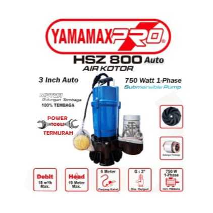 Jual YAMAMAX PRO HS-800 A (AUTO) POMPA CELUP SUBMERSIBLE PUMP AIR ...